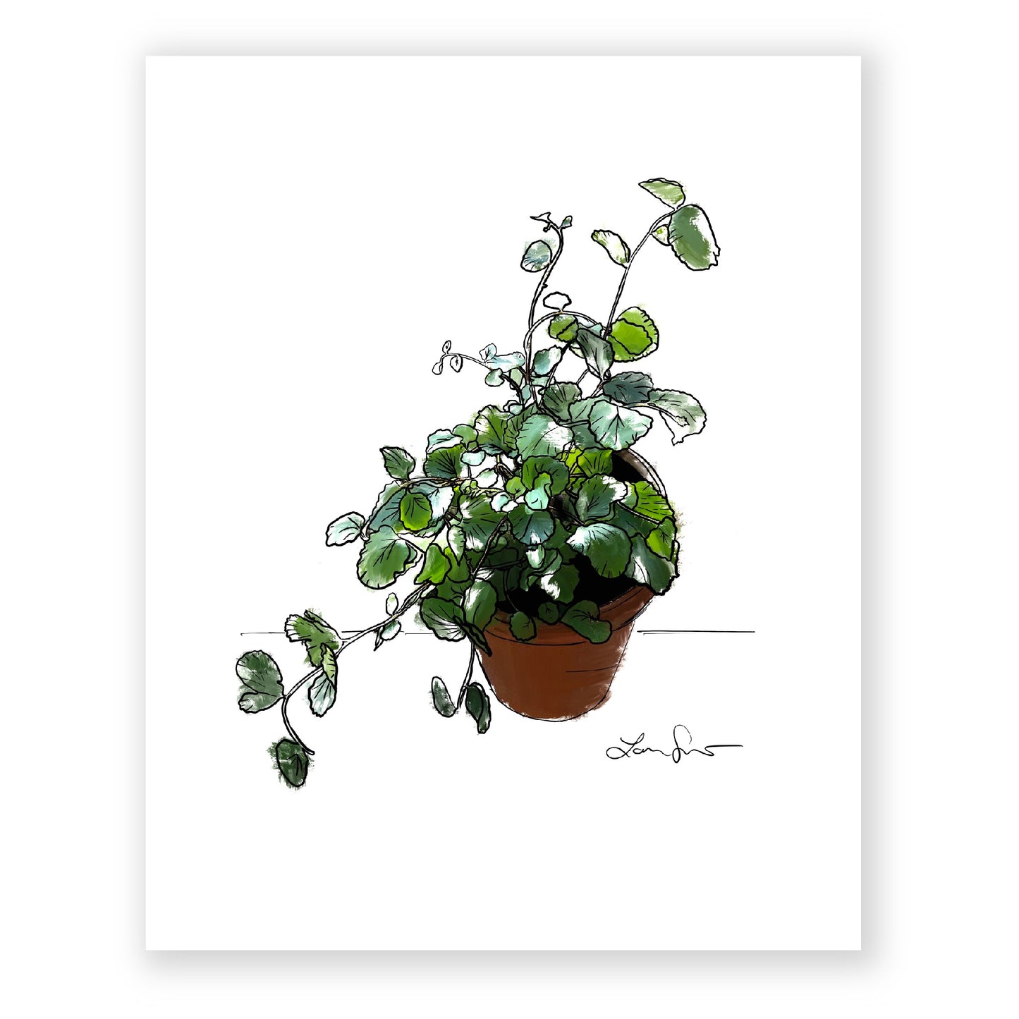 Little Potted Plant Art Print – Flourish + Fern